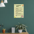 Personalized Classroom Rules for back to school Poster | Zazzle
