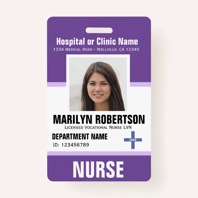 Personalized Clinic Hospital Employee Badge | Zazzle