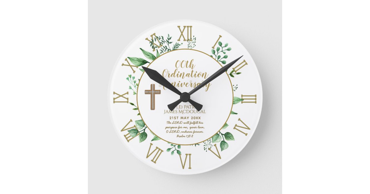 Personalized Clock Priest Ordination Anniversary | Zazzle