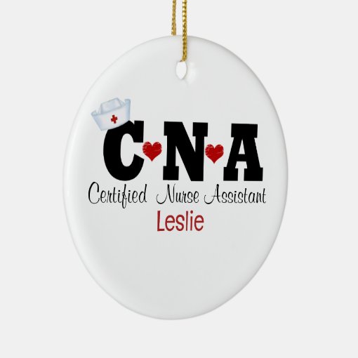 Personalized CNA Nurse Christmas Ornament | Zazzle