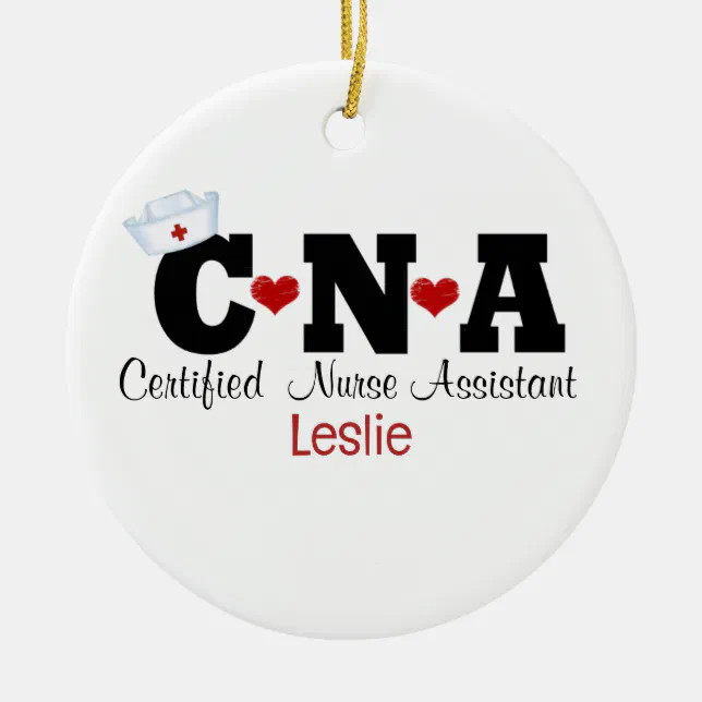 Personalized CNA Nurse Christmas Ornament | Zazzle