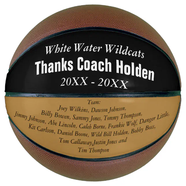 Personalized Coaches Name Team Members Year Basketball | Zazzle