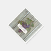 Personalized Cocktail Party Decor Wine Grape Theme Napkins | Zazzle