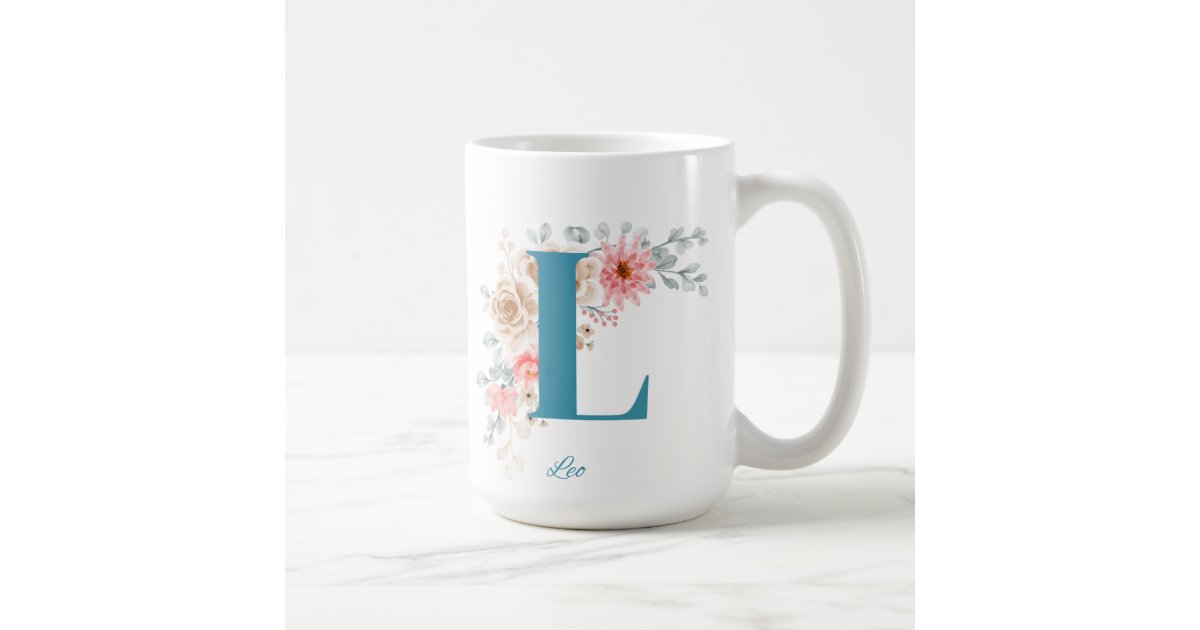 Personalized Coffee Mug Letter L | Zazzle