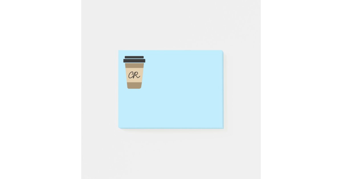 Personalized Coffee on the Go Post-it Notes | Zazzle