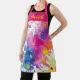 Personalized Colorful Artist Paint Splash Apron | Zazzle