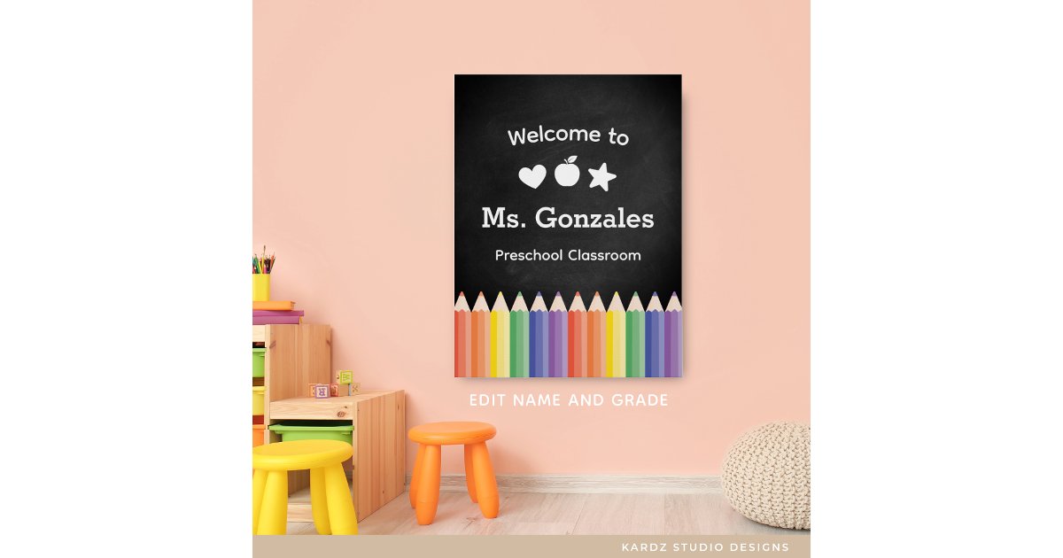 Personalized Colorful Back to School Welcome Poster | Zazzle