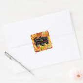 Personalized Colorful Hot Sauce Square Sticker | Zazzle