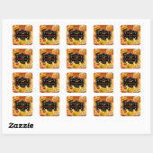 Personalized Colorful Hot Sauce Square Sticker | Zazzle
