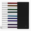 Personalized Colorful Piano Keys Music Binder | Zazzle