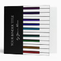 Personalized Colorful Piano Keys Music Binder | Zazzle