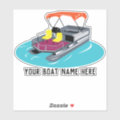 Personalized Colorful Pontoon Boat Decal Sticker | Zazzle