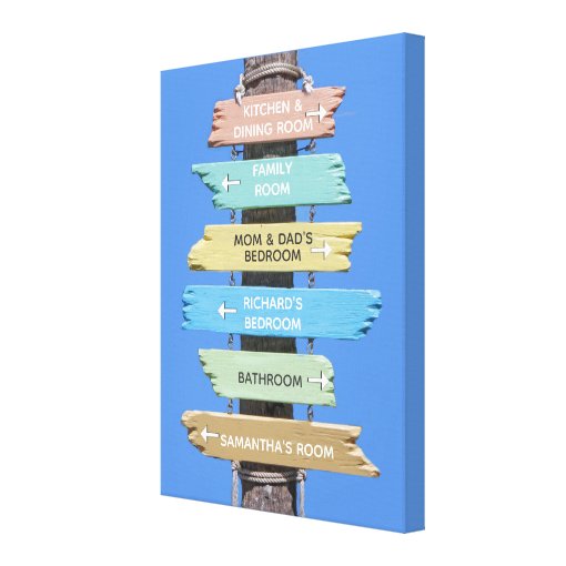 Personalized Colorful Rustic Beach Sign | Zazzle
