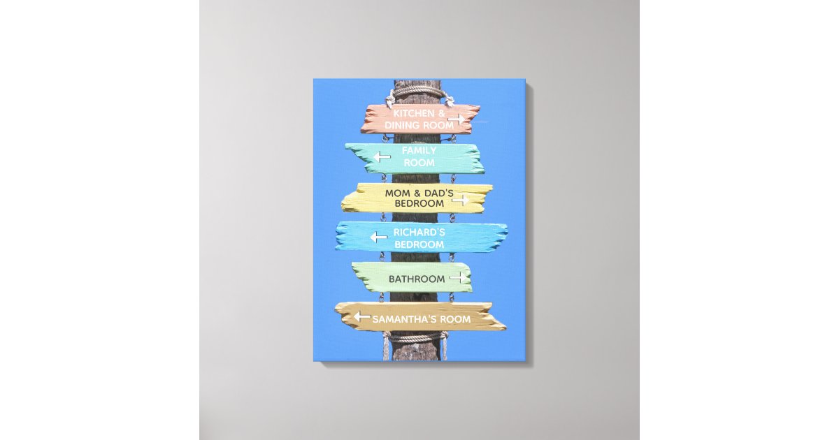 Personalized Colorful Rustic Beach Sign | Zazzle