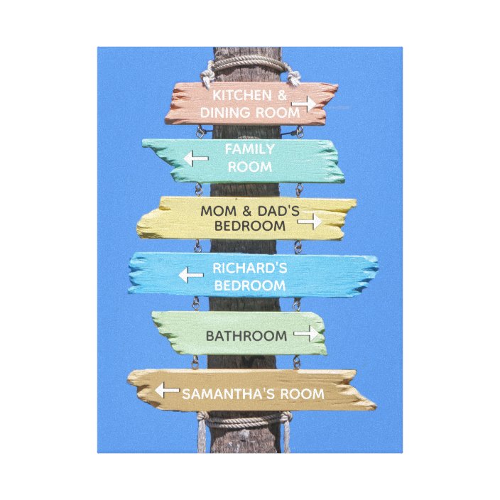 Personalized Colorful Rustic Beach Sign | Zazzle.com