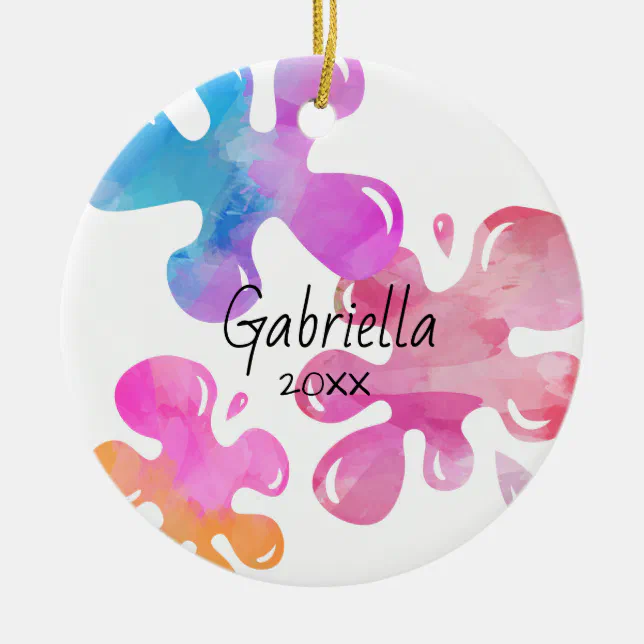 Personalized Colorful Slime Christmas Ornament | Zazzle