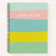 Personalized Colorful Soft Pastel Stripes School Notebook | Zazzle