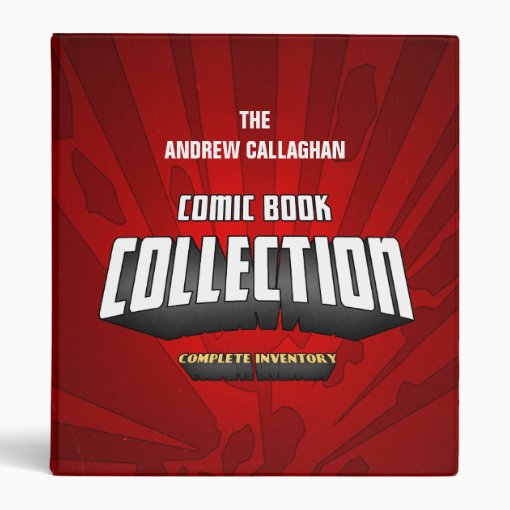 Personalized Comic Book Collection 3 Ring Binder | Zazzle