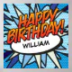 Personalized Comic Book HAPPY BIRTHDAY! Poster | Zazzle