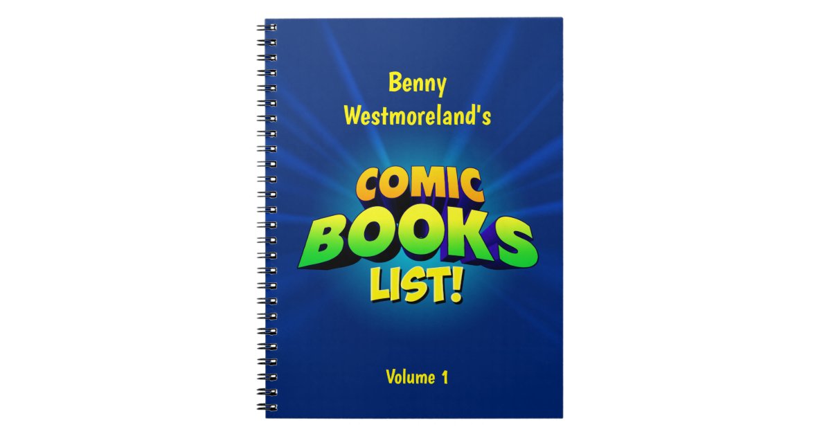 Personalized Comic Book List | Zazzle