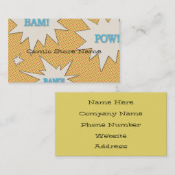 Personalized Comic Book Store Business Card | Zazzle