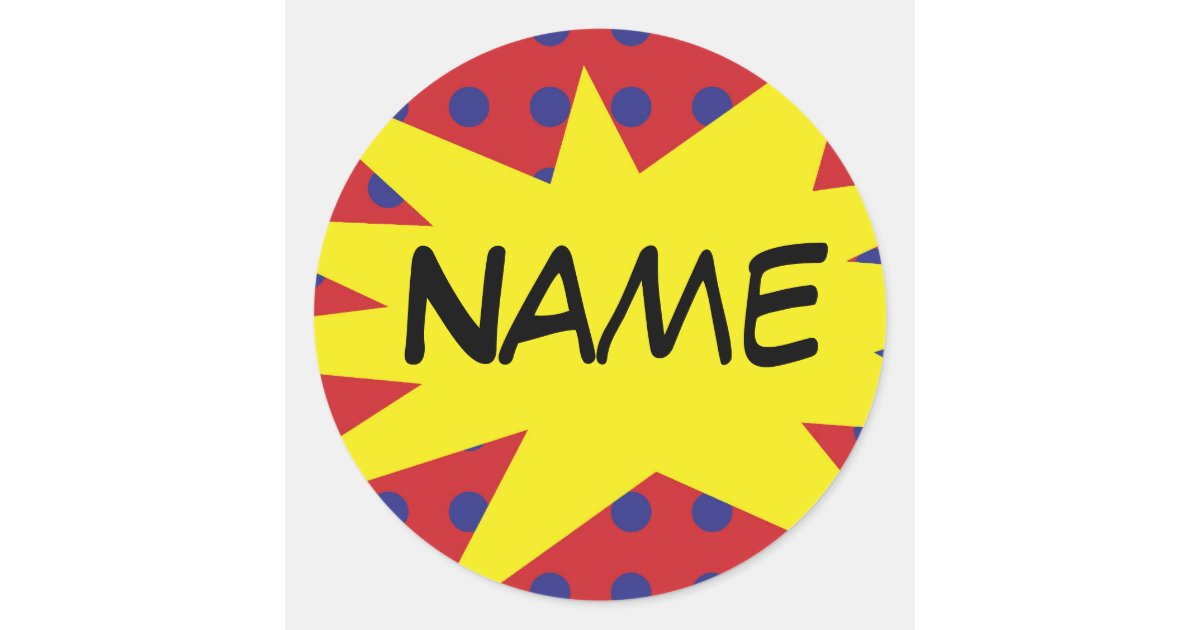 Personalized Comic Sticker | Zazzle