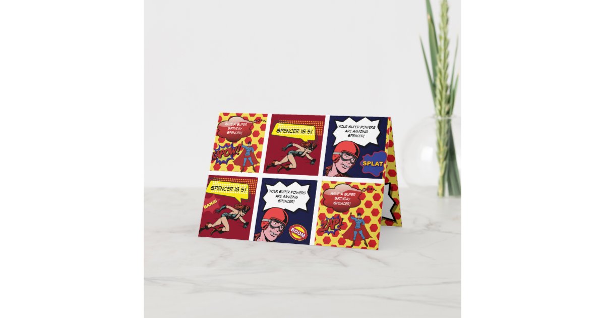 Personalized Comic Strip Birthday Card | Zazzle