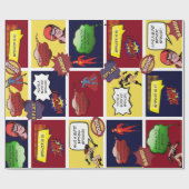 Personalized Comic Strip Birthday Wrapping Paper | Zazzle