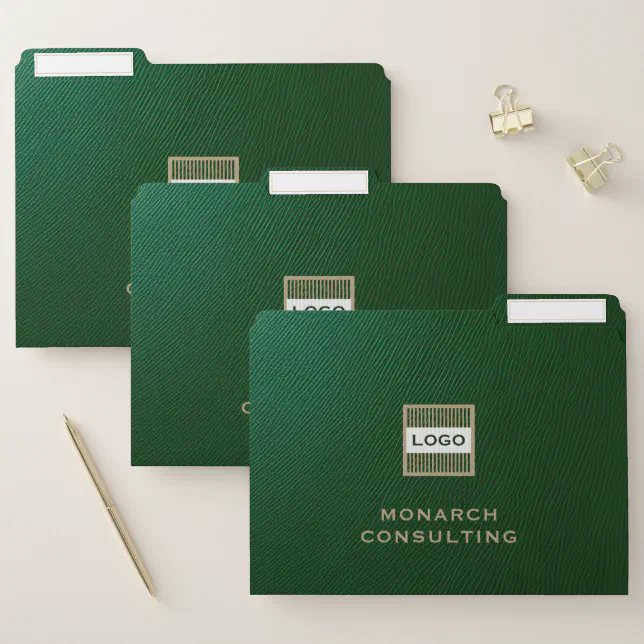 Personalized Company Logo Luxury File Folder Set | Zazzle