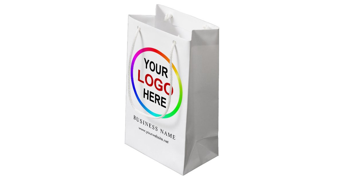 Personalized company logo small gift bag | Zazzle