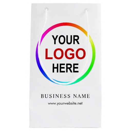 Personalized company logo small gift bag | Zazzle