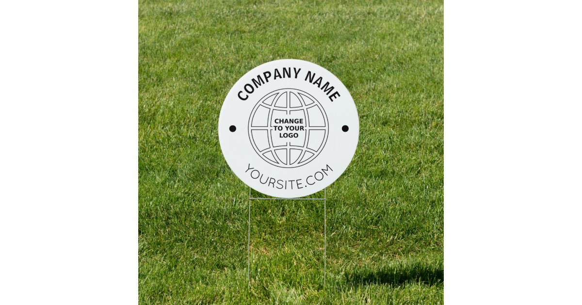 PERSONALIZED COMPANY LOGO WEB ADDRESS GARDEN SIGN | Zazzle