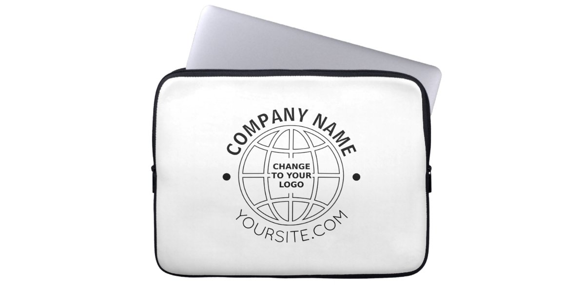 PERSONALIZED COMPANY LOGO WEB ADDRESS LAPTOP SLEEVE | Zazzle