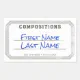 Personalized Composition Book Label Sticker | Zazzle