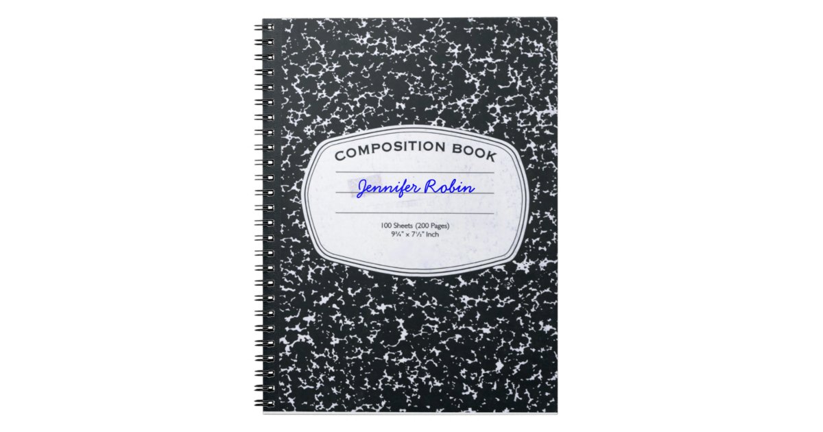 Personalized Composition Style Notebook | Zazzle