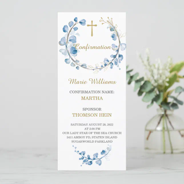 Personalized Confirmation Boy Prayer Card | Zazzle