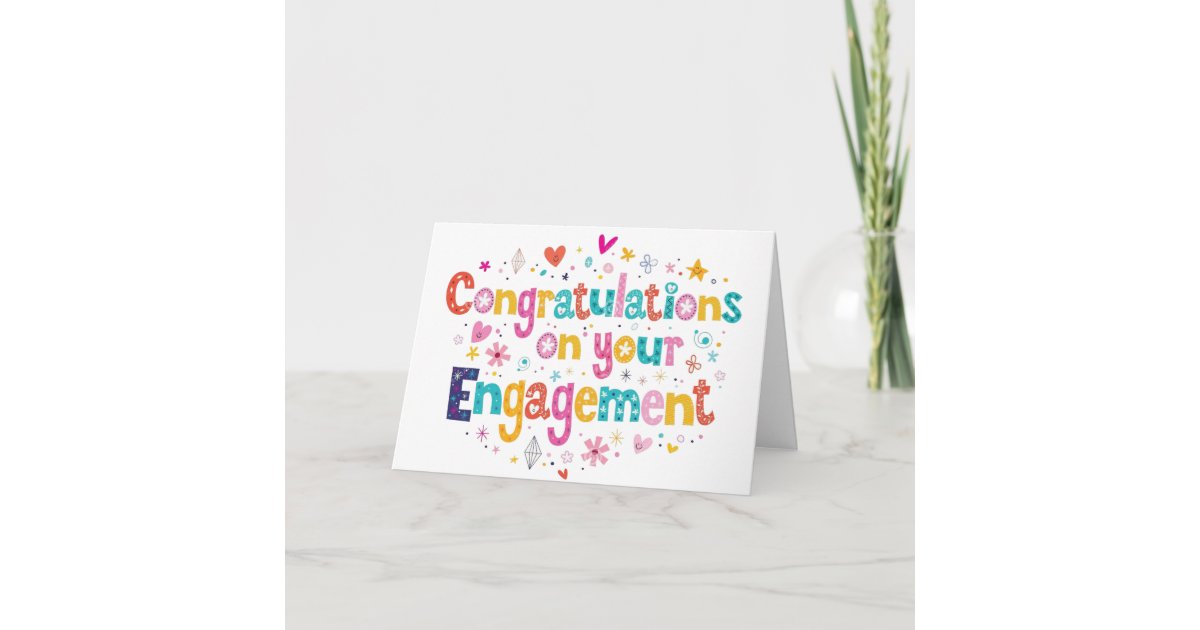 Personalized Congrats On Your Engagement Card | Zazzle