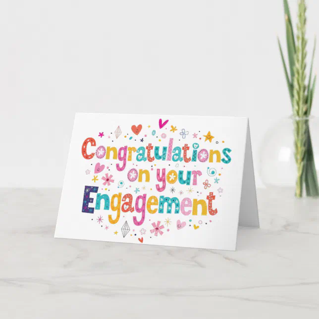 Personalized Congrats On Your Engagement Card | Zazzle