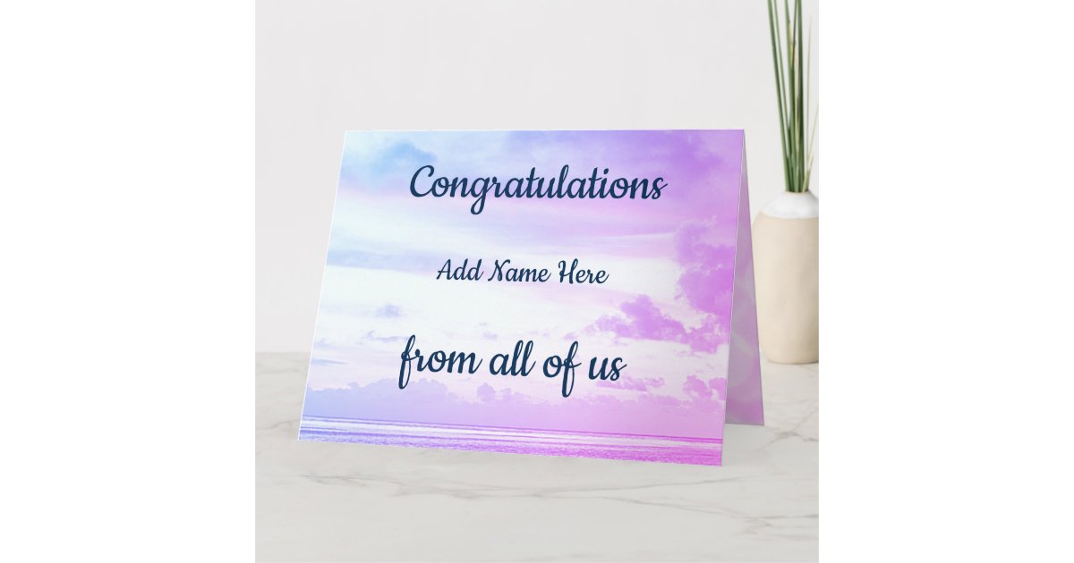 Personalized Congratulations from all of us Card | Zazzle
