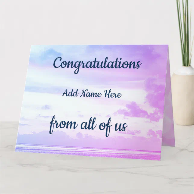 Personalized Congratulations from all of us Card | Zazzle