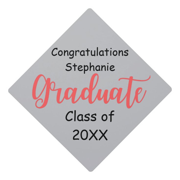 Personalized Congratulations Graduate Year Name Graduation Cap Topper ...