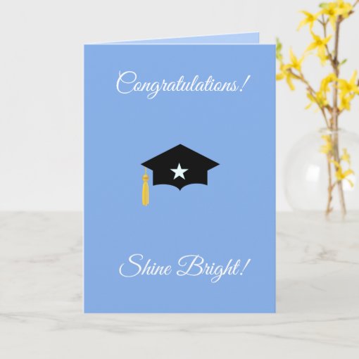 Personalized Congratulations Shine Bright Star Card | Zazzle