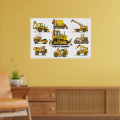 Personalized Construction Equipment Poster | Zazzle