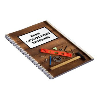 Personalized Construction Notebook | Zazzle