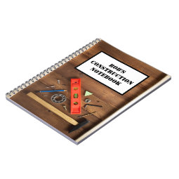 Personalized Construction Notebook | Zazzle