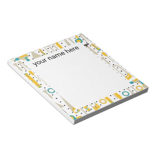 Personalized Construction Tools Notepad | Zazzle