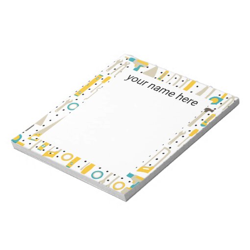 Personalized Construction Tools Notepad | Zazzle
