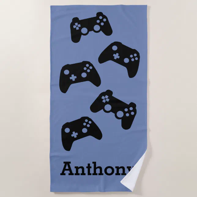 Personalized Controllers Video Game Controller Beach Towel | Zazzle