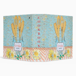 Personalized Cookbook for Recipes Red Gingham 3 Ring Binder | Zazzle