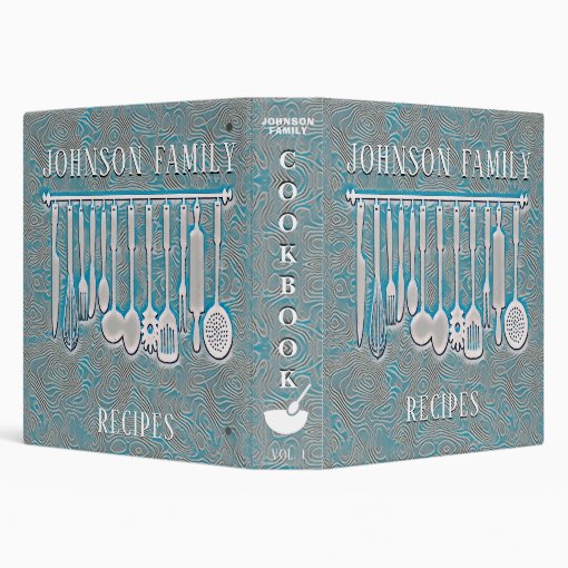 Personalized Cookbook for Recipes Teal 3 Ring Binder | Zazzle